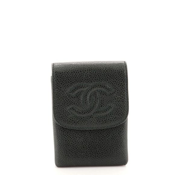 CHANEL | Accessories | Chanel Cigarette Case Caviar Green | Poshmark